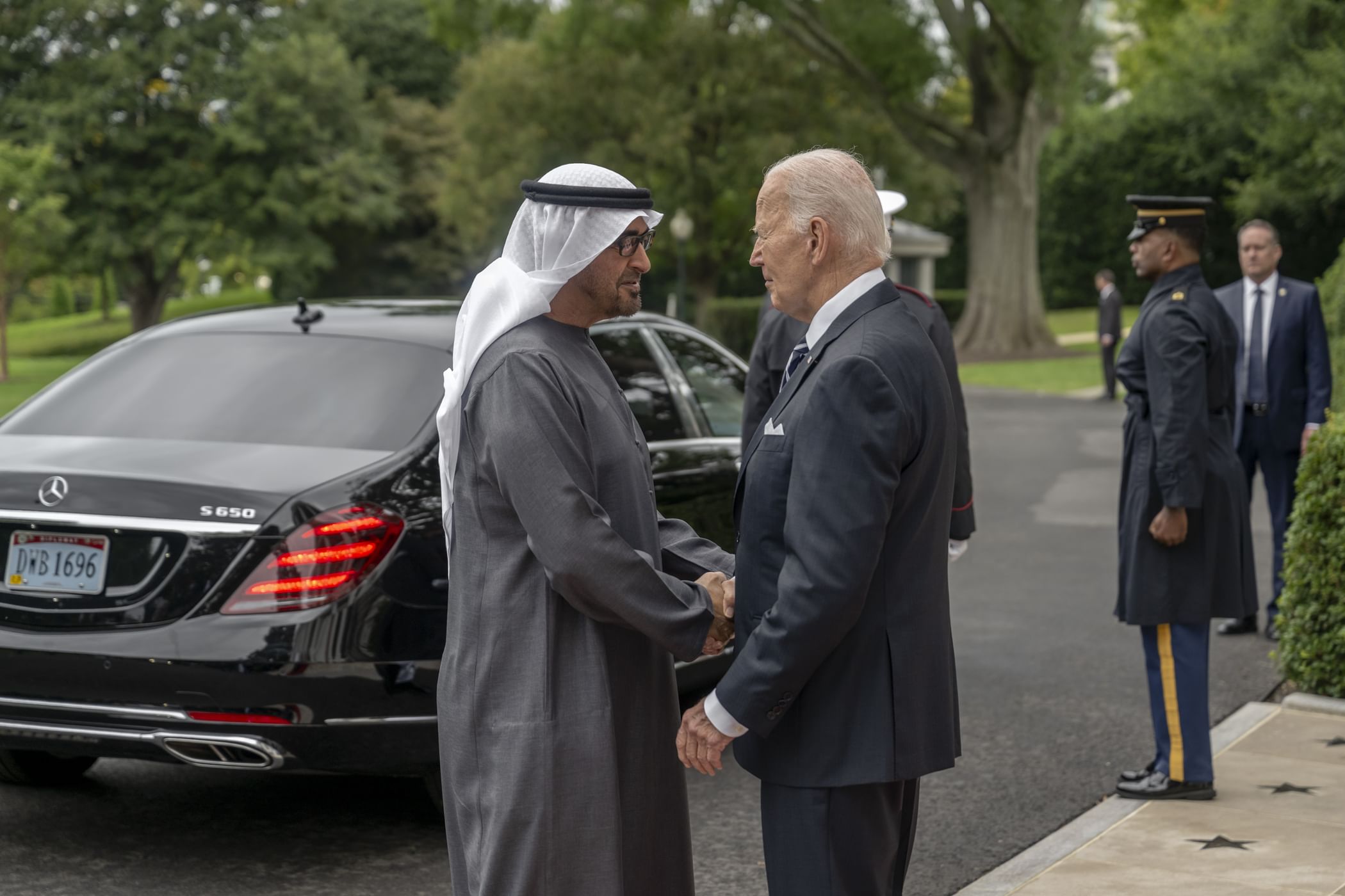 UAE President Arrives at White House to Meet President Bid3n